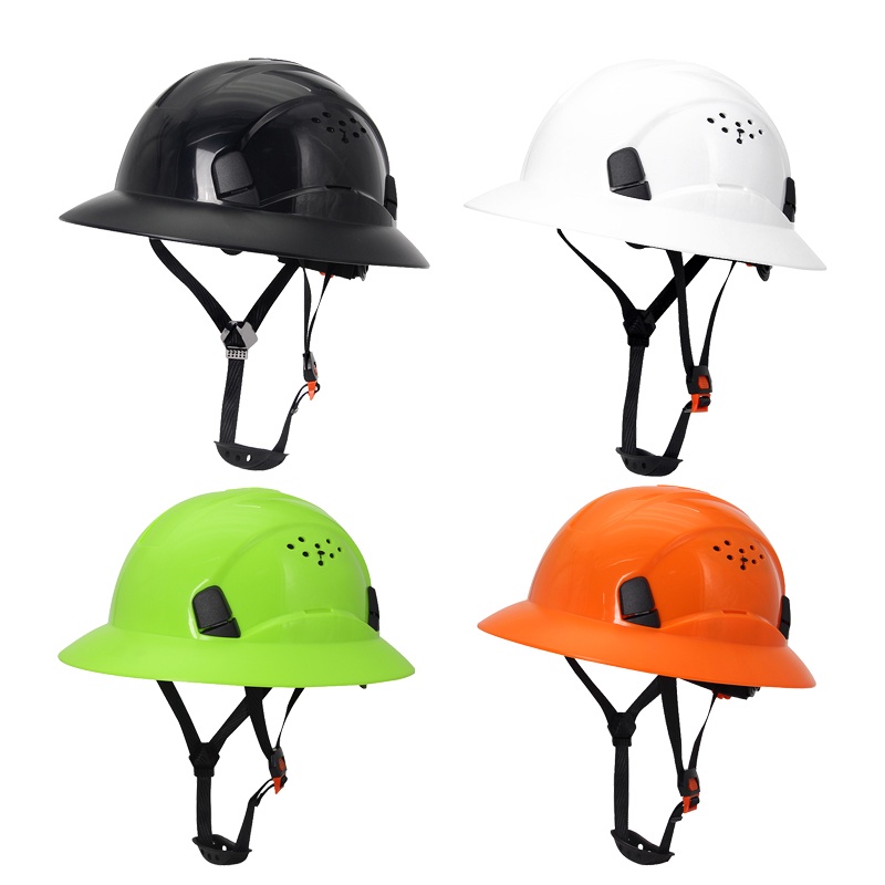 AOLAMEGS Full Brim Hard Hat Construction Safety Helmet Breathable ANSI ...