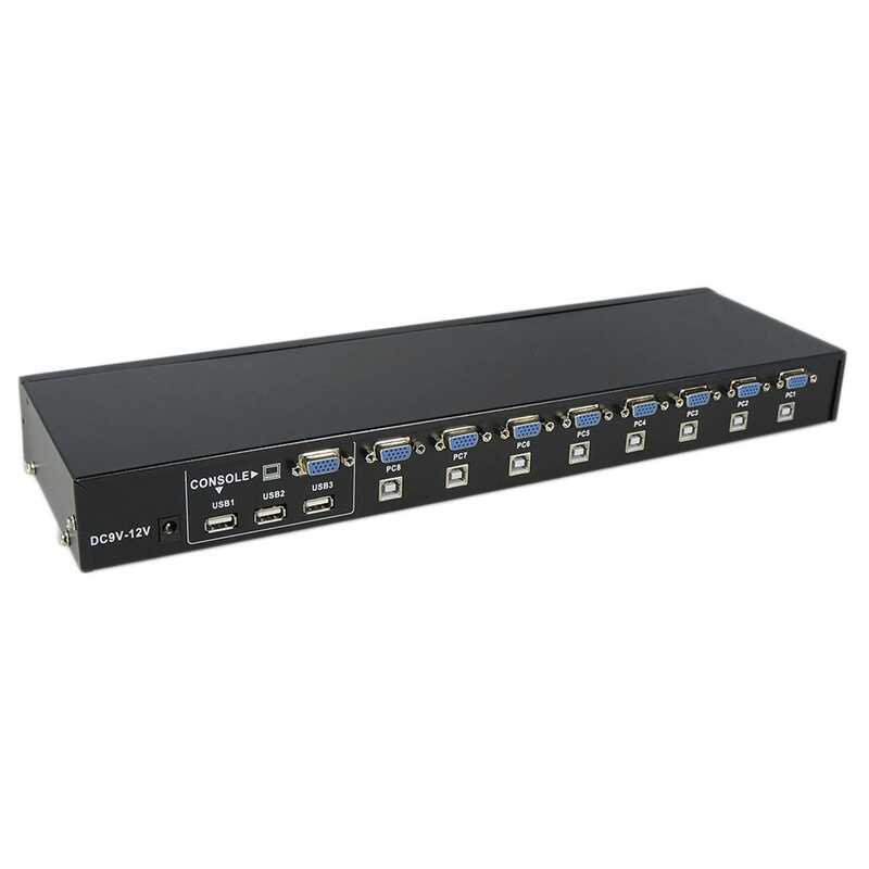 2023 Universal Small Size 8 Ports USB 2.0 External KVM Switch Box ...