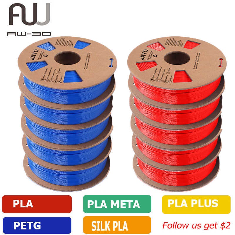 AW Petg/Pla+/Silk/Pla/Marble/Woodtpu/Abs 3D Printer Filament 10Roll 1. ...