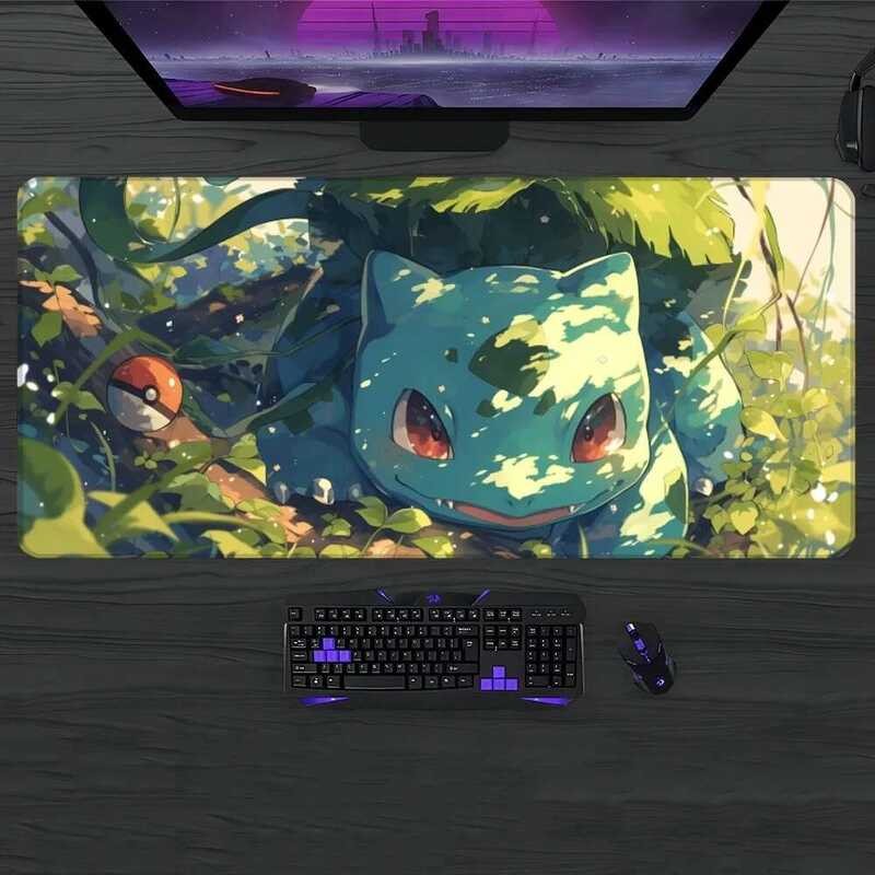 Pokemon Bulbasaur Mouse Pad Gamer Pc Gaming Accessories Rubber Mat X ...