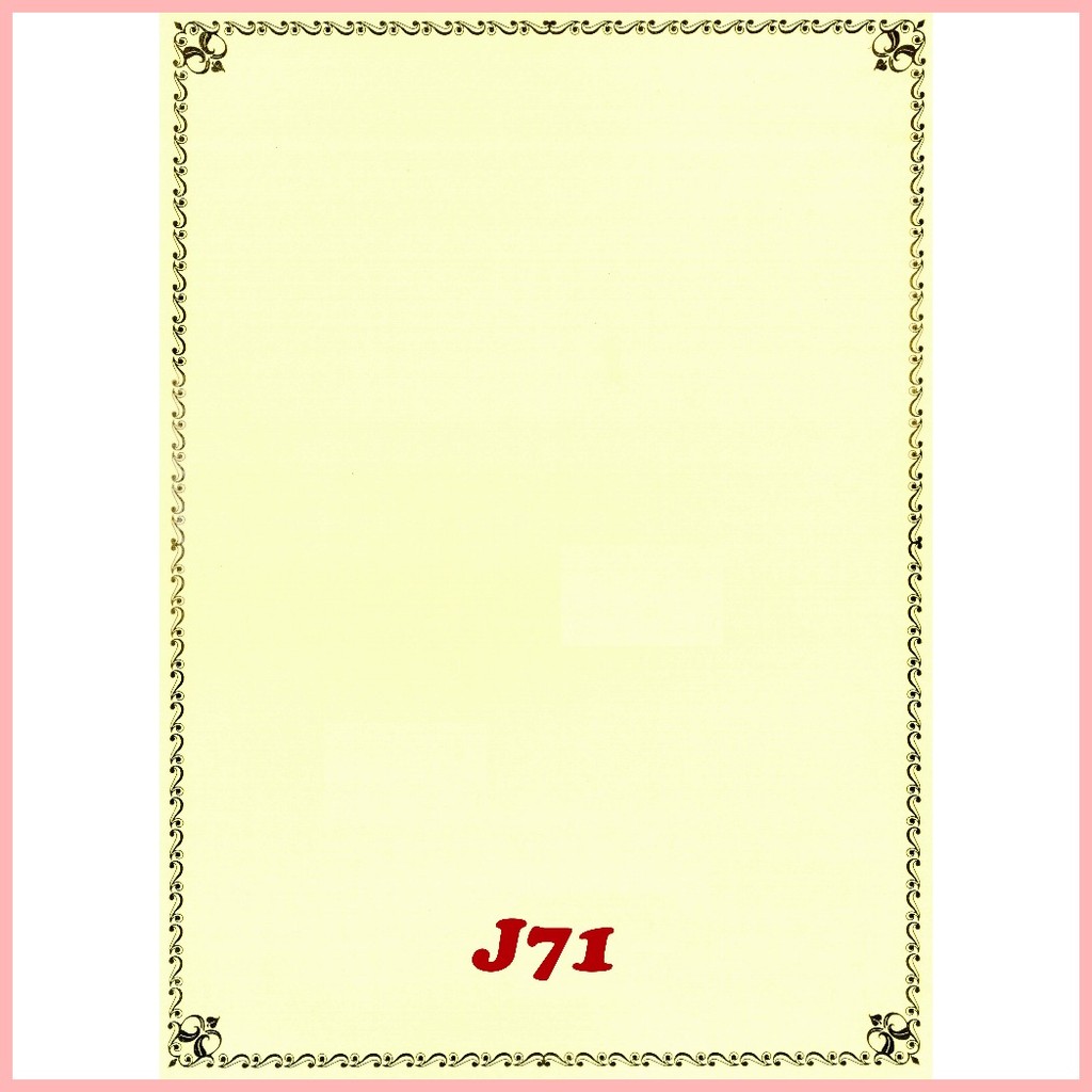 ♞Kertas Sijil / Certificate Paper with Gold Border (10's) | Shopee ...