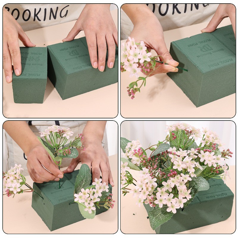 Square Floral Foam Bricks - Artificial Dry Wet Flower Mud - Flower Arrangement Mud Blocks ...
