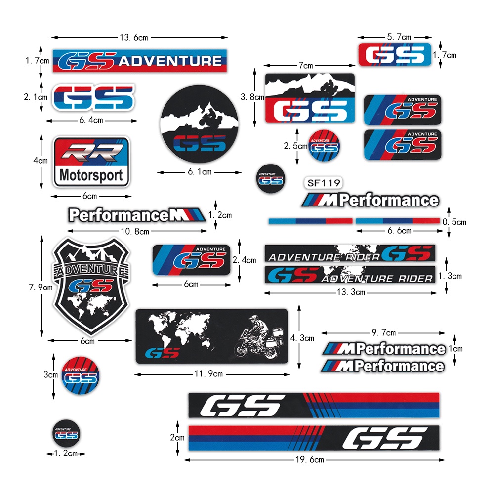 For BMW S1000RR F850GS 1250GSA GS1250 R 1200 GS BMW Logo Emblem ...