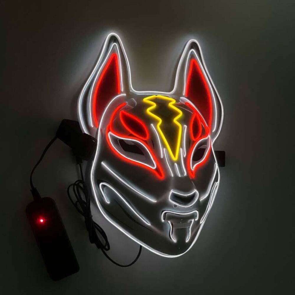 Fort Night Sky Fox Luminous LED Fox Mask Tik Tok Same Style Headgear ...