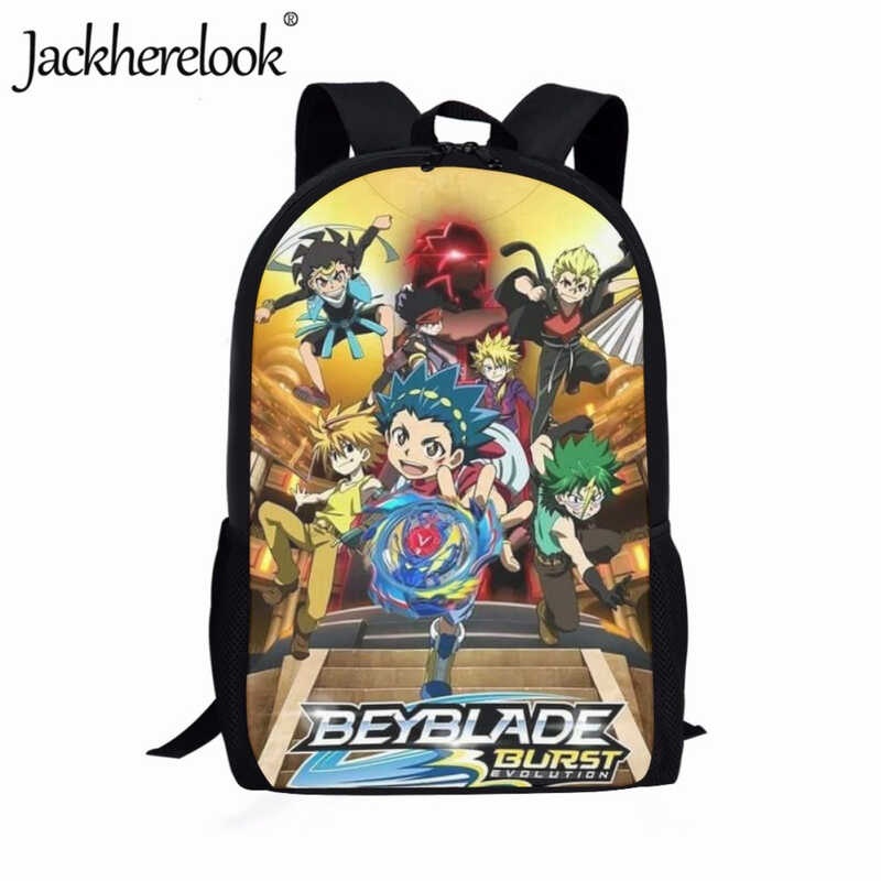 Jackherelook Cartoon Beyblade Burst Evolution Backpack 3D Print School ...