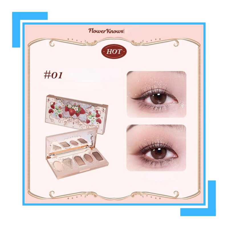 PDTYMWNG Flower Alam Ang Strawberry Rococo Gemstone Eye Shadow Palette ...
