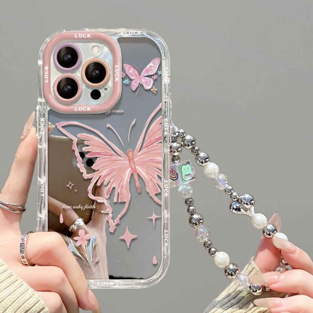 Ins Butterfly Mirror Phone Case for iPhone 11 16 15 14 13 12 Pro Xs Max ...