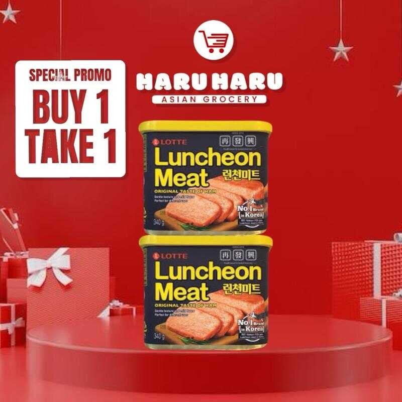 HARU [ BUY 1 TAKE ] LOTTE OK Luncheon Meat 340G (Pork): "Buy Take ...