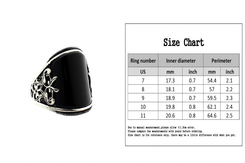 Velli Unisex Usage Promise Rings for Decoration Flower Black Wide ...