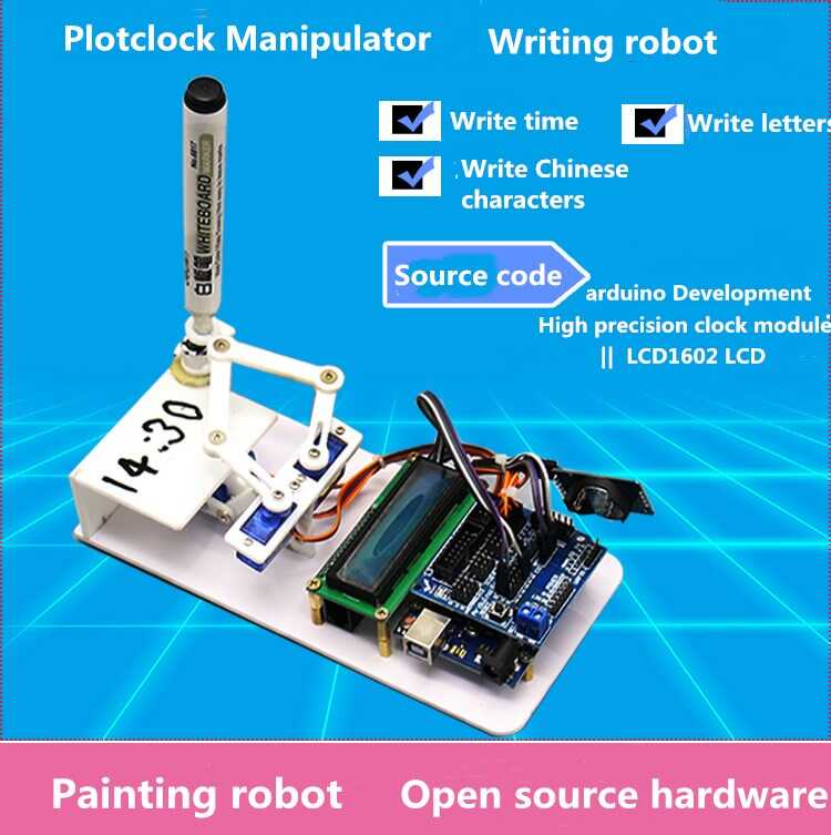 Plotclock Manipulator Pagguhit At Pagsulat Ng Robot Arduino Kits ...