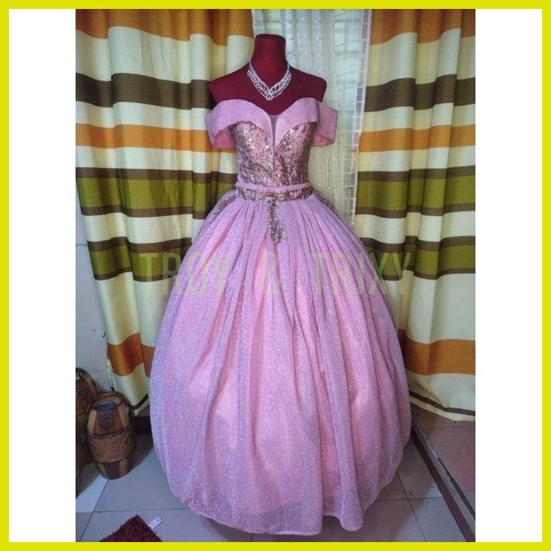 Ball gown / Prom gown / Debut gown off shoulder design | Shopee Philippines