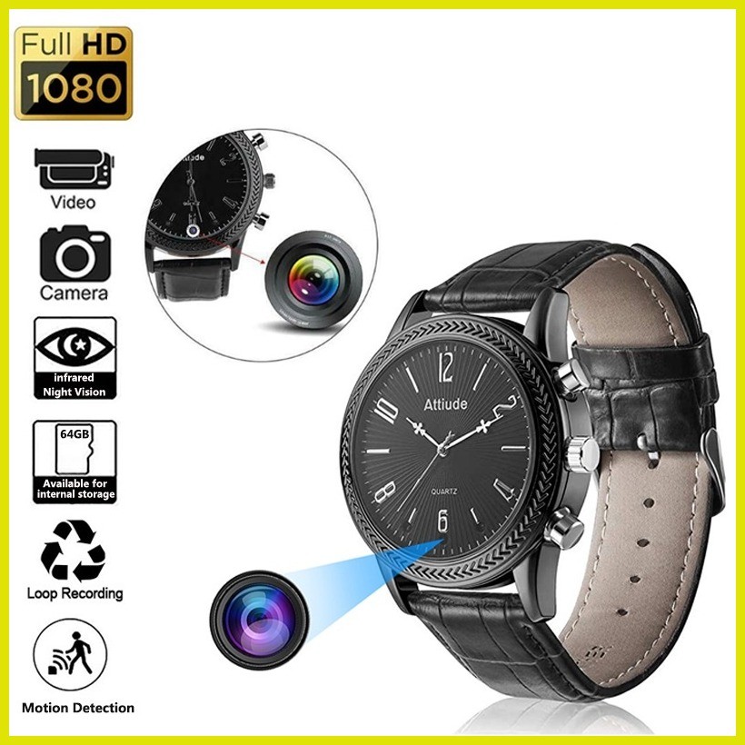 ♀ Spy Hidden Spy Camera Watch Mini Camera with Voice Recorder HD 1080P ...