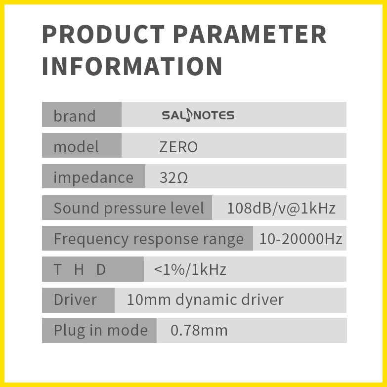 ∆ 7hz Salnotes Zero Steel Faceplate Dynamic Driver Detachable Cable ...