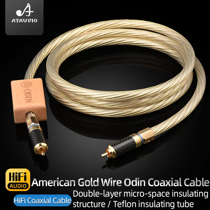 HiFi ODIN Gold Cable RCA Digital Coaxial Cable 8N OCC Mixed Pure Silver ...