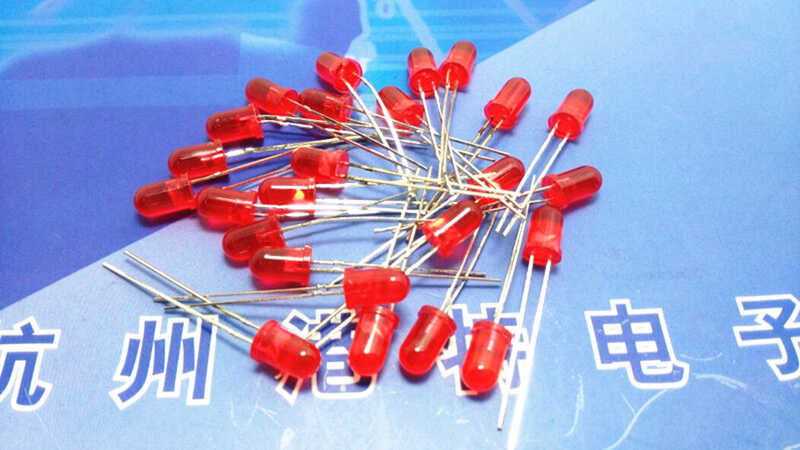5MM red emitting diode with long legs and environmentally friendly 5MM ...