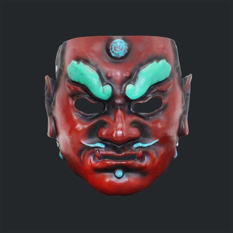 Samurai Japanese Face Armor Heavenly King Full Face Halloween Horror ...