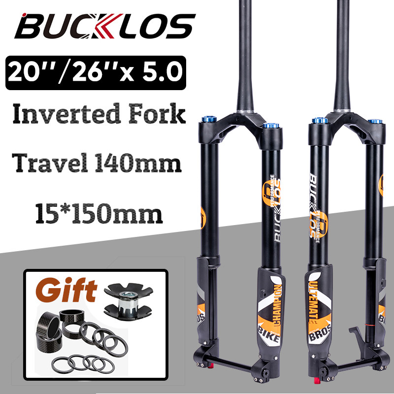 BUCKLOS 20*5.0 Inverted Air Fork Thru Axle 15*150mm Bicycle Suspension ...