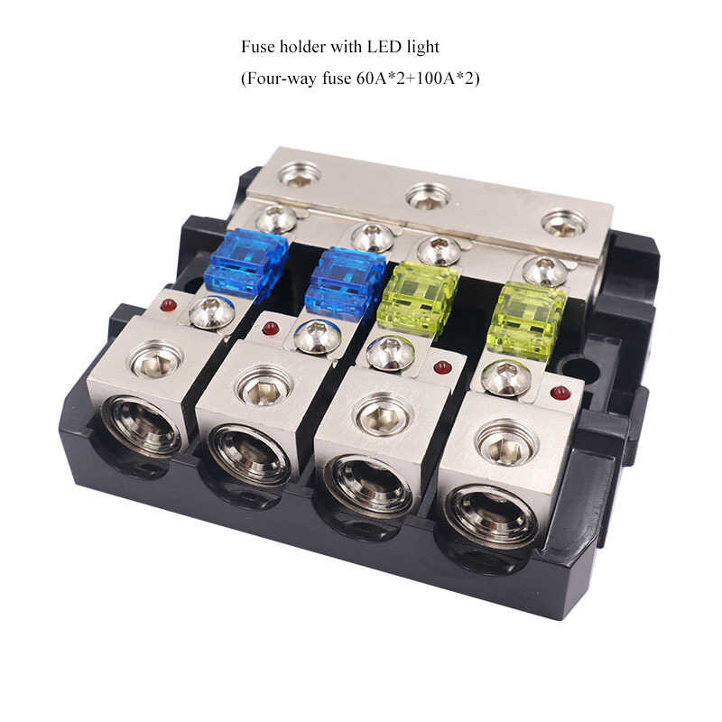 Led 【】 Car Audio Stereo Fuses Box Block 0/4 Gauge In To 0/4 Gauge Out ...
