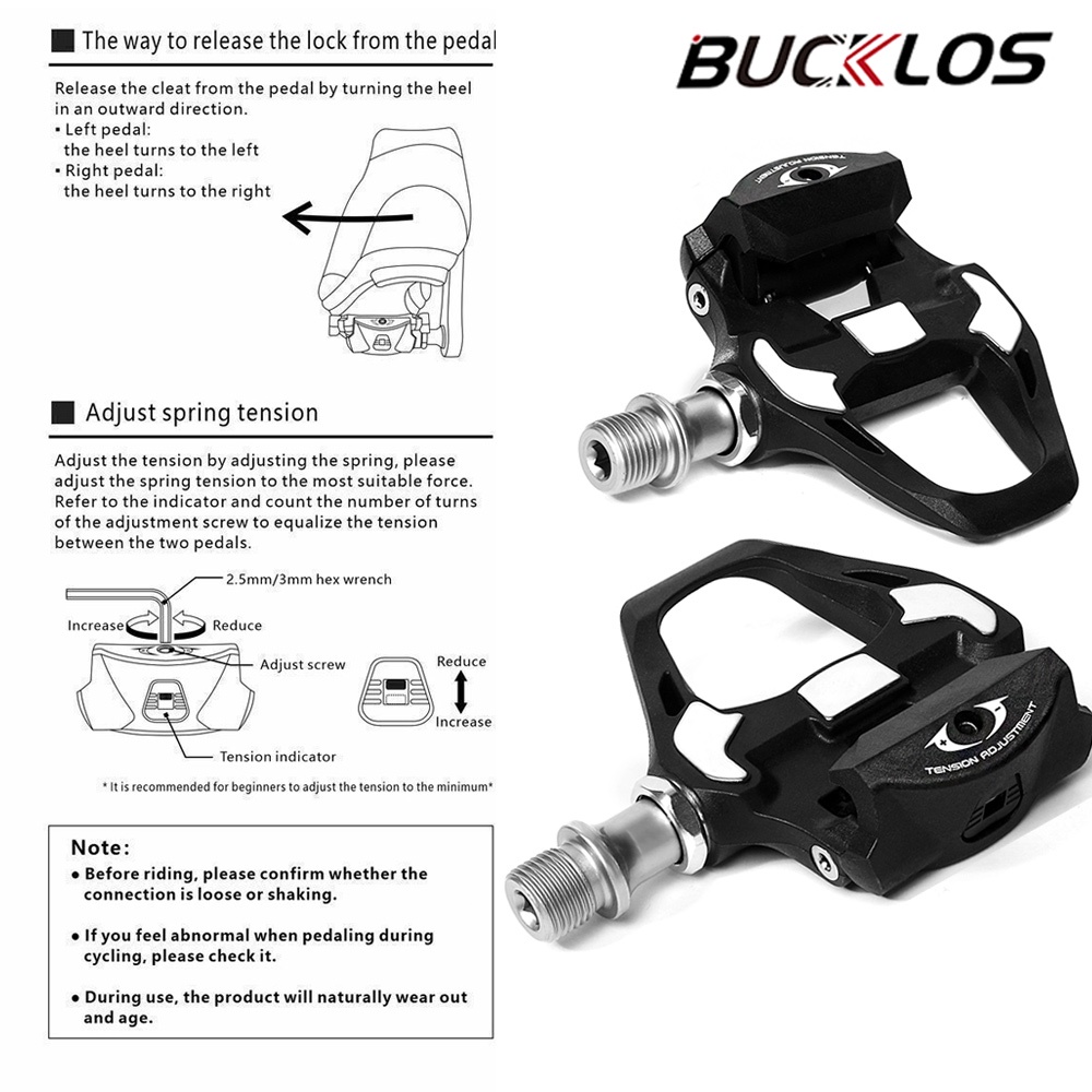 BUCKLOS SHIMANO Cleats Pedal PD-R8000 SPD-SL Road Bike Cleat Pedals ...
