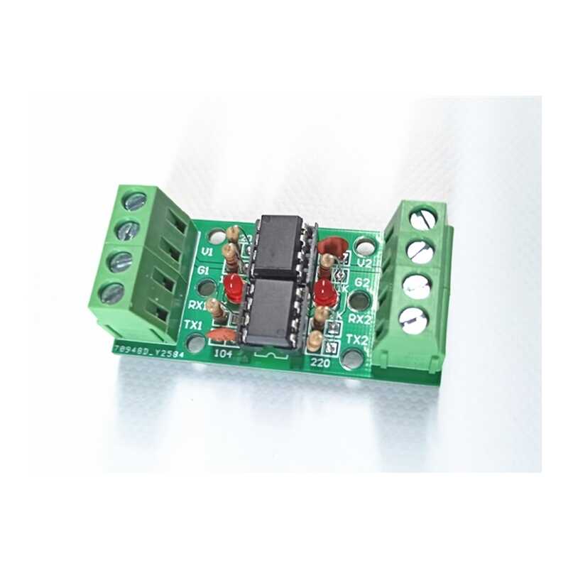 Uart Isolation Serial Port Module 6n137 Optocoupler May Equipp With Pcb Bracket Card Guide