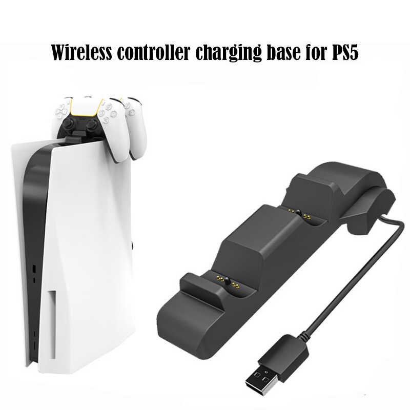 Wireless Controller Charging Base for Ps5 with Battery Indicator ...
