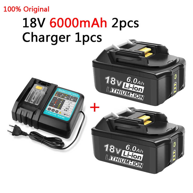 Makita 18V 6000mAh Rechargeable Power Tools Battery 18V makita na may LED Li-ion Replacement LXT ...
