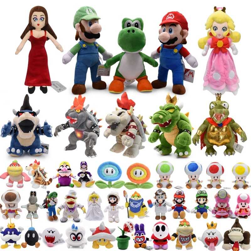 Game Super Mario Bros. Plush Toy Cartoon at Luigi Bowser Koopa Troopa ...