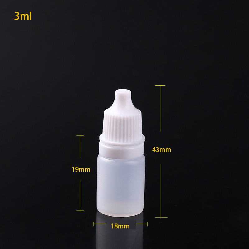 100PCS Eye Drop Bottles Empty Eyedrops Vial with Lid Plastic Dropper ...