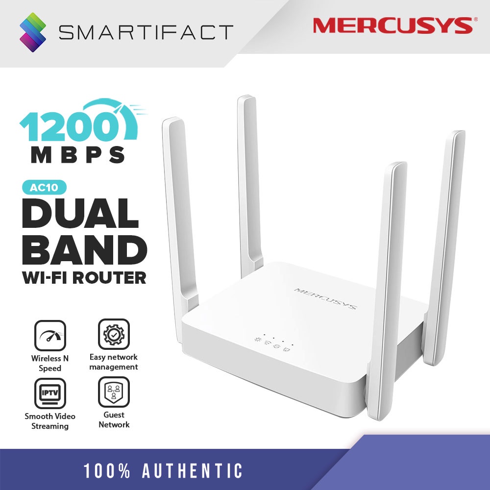 Powered by TP-Link) Mercusys AC10 AC1200 Wireless Dual-Band 5GHz ...