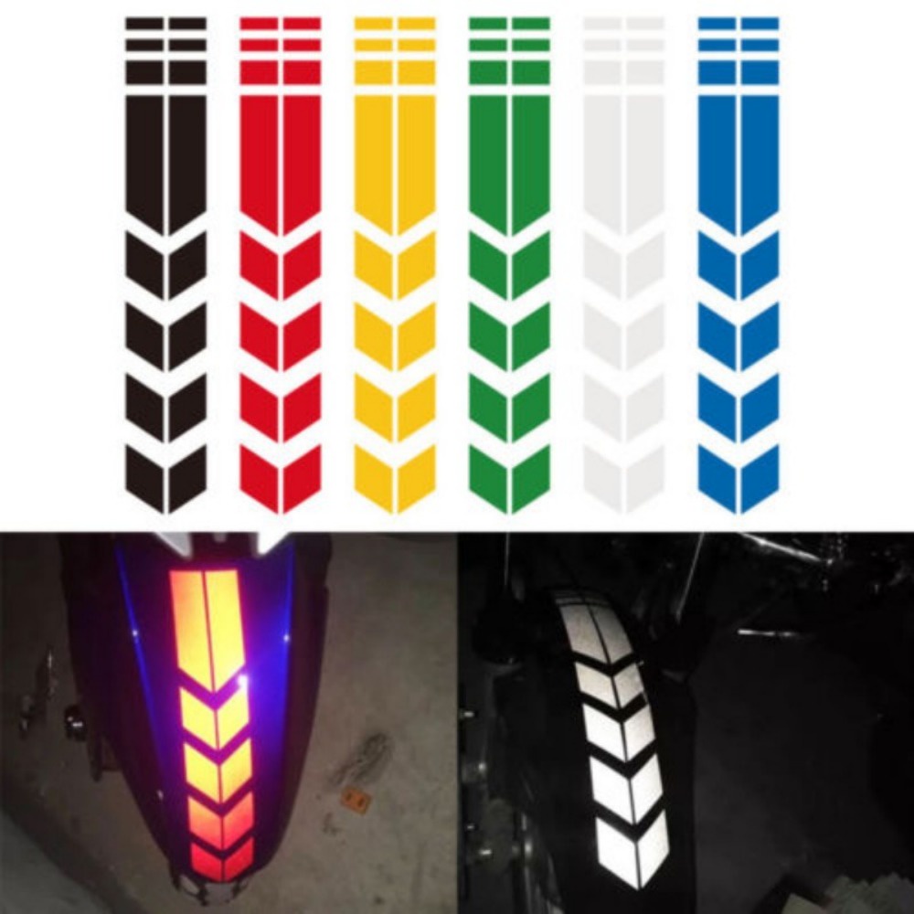 10Pcs Car Reflective Warning Sticker / Car Bumper Secure Reflector ...