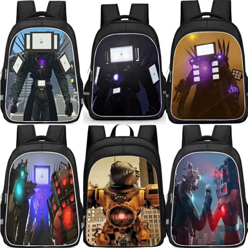 Skibidi Toilet Backpack Cartoon School Backpack Para Sa Mga Boys Titans ...