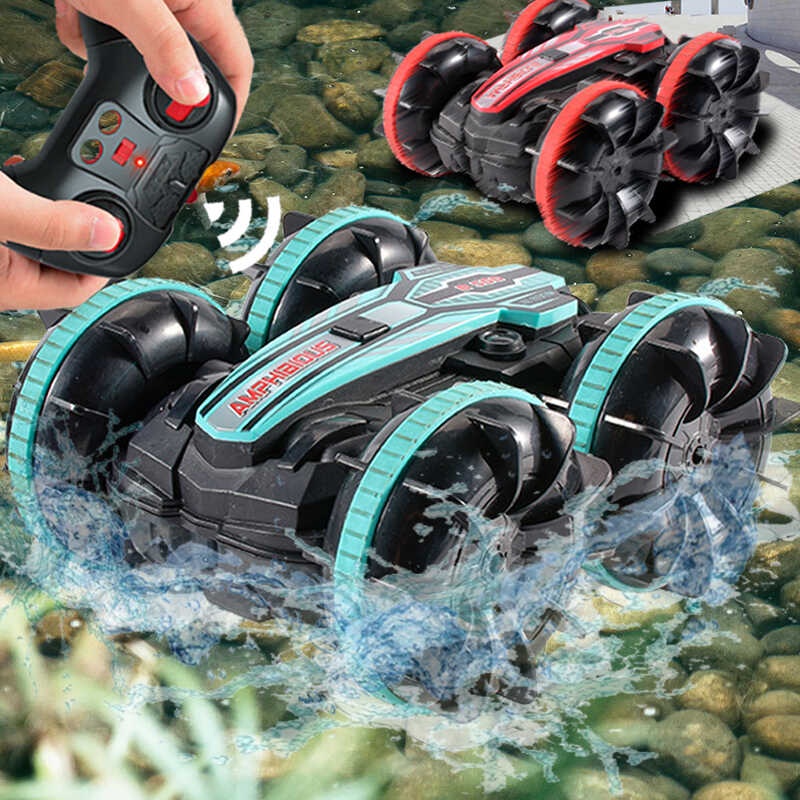 360 Rotate Rc Cars Remote Control Stunt Car Dual Sides Driving On Water ...