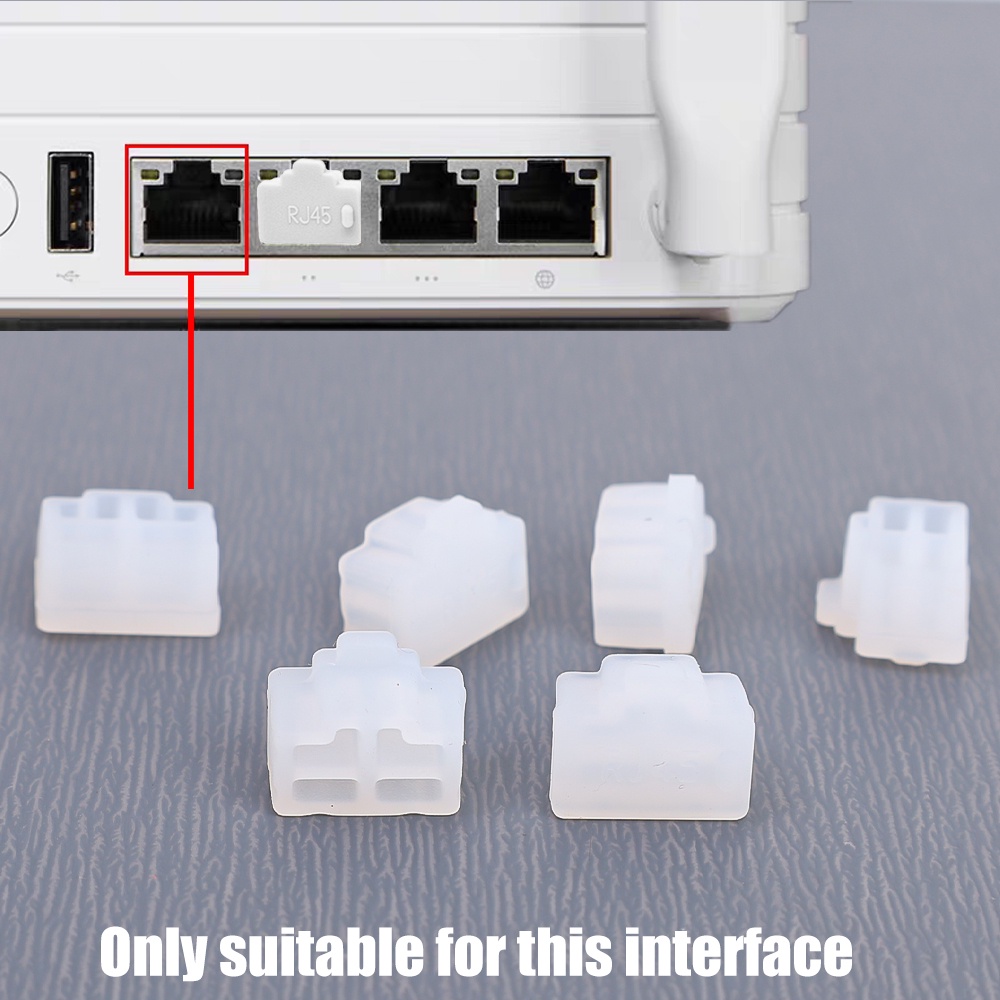 RJ45 Silicone Protectors - Anti Dust Cover - Ethernet Port Blanking ...