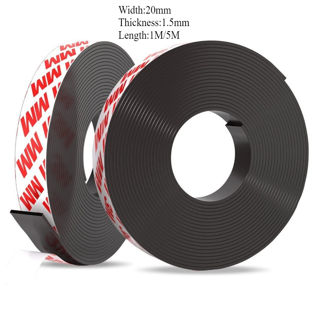Magnetic Tape, 5M Magnet Tape Roll (2cm Wide x 5M Long), with 3M Strong ...