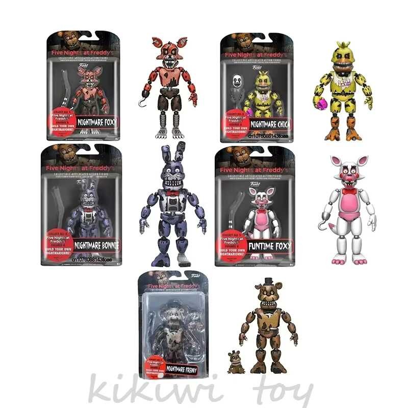 Adventure Game Fnaf Figures Nightmare Freddy Bonnie Foxy Chica Action ...