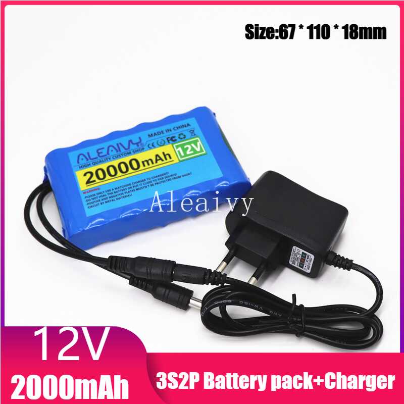 Portable Super 12V 20000 Rechargeable Lithium Battery Pack CCTV Camera ...