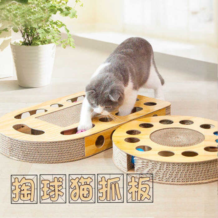 Maraming styles Cat laruan bola corrugated papel cat scratch board ...