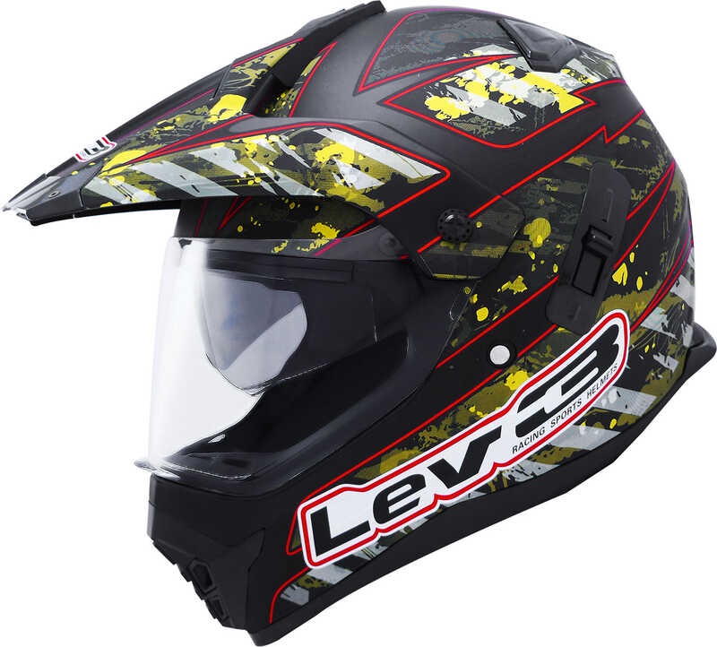 Lev3® DualSport Motard BJ-8910 Army Motorcycle Helmet | Shopee Philippines