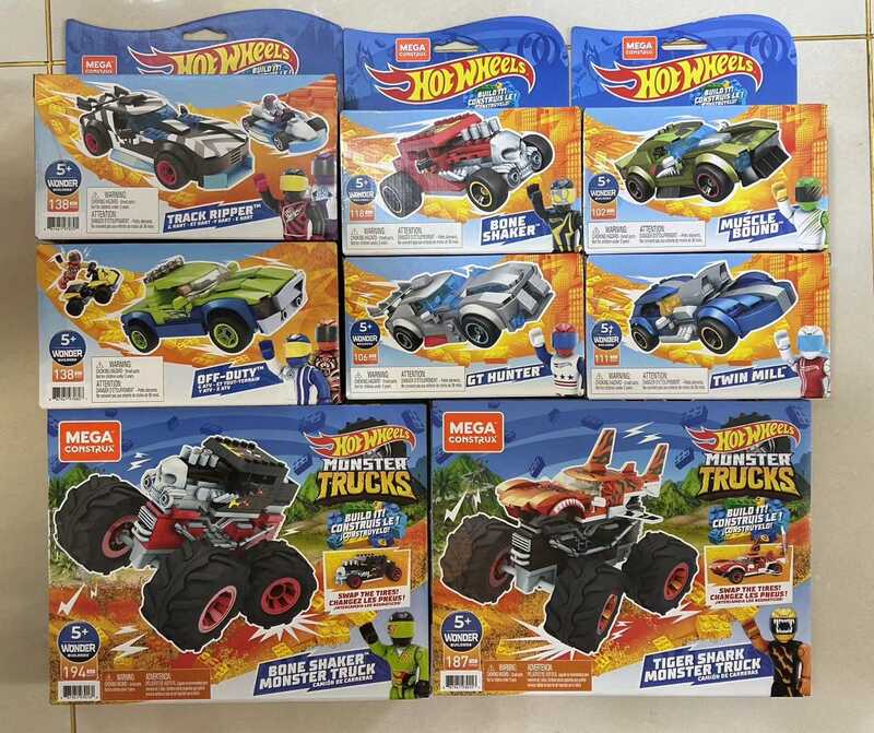 Mega Meigao Hotwheels Hot Wheels Joint Building Blocks Monster Truck ...