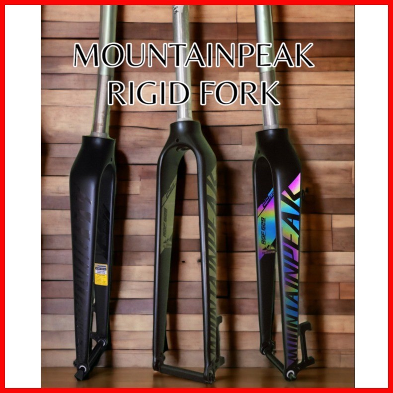 ♠ ♒ MOUNTAINPEAK Rigid Fork RGF 627 MTB Non & Tapered Fork for Size 27. ...
