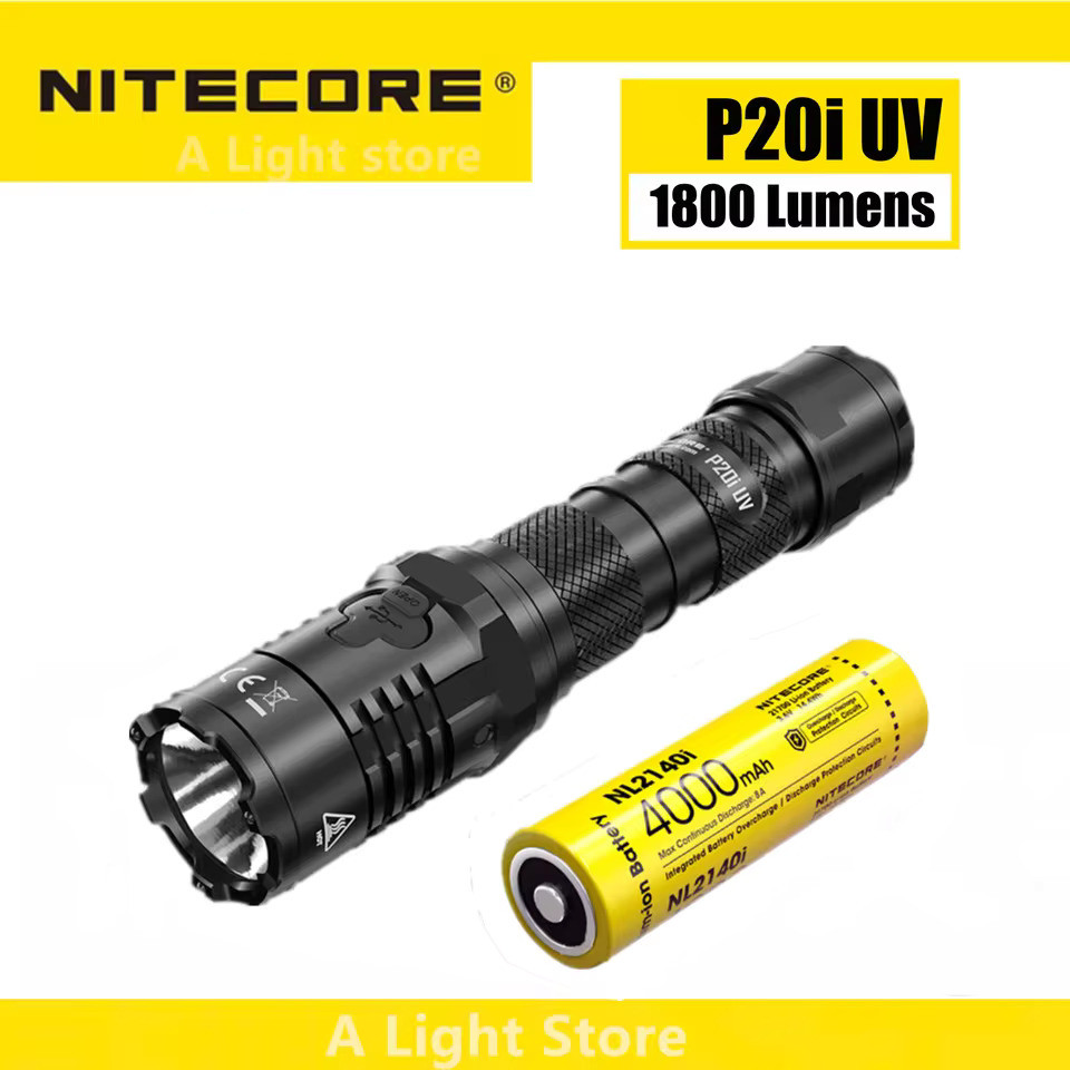 NITECORE P20i UV 1800 Lumens Tactical Flashlight Rechargeable Dual ...