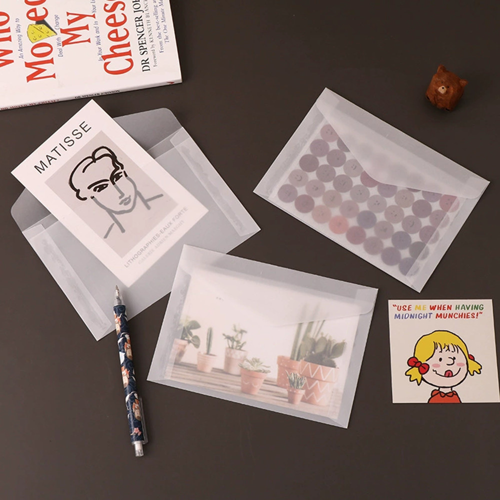 10Pcs Transparent Sulfuric Acid Paper Envelope DIY Postcard Card ...
