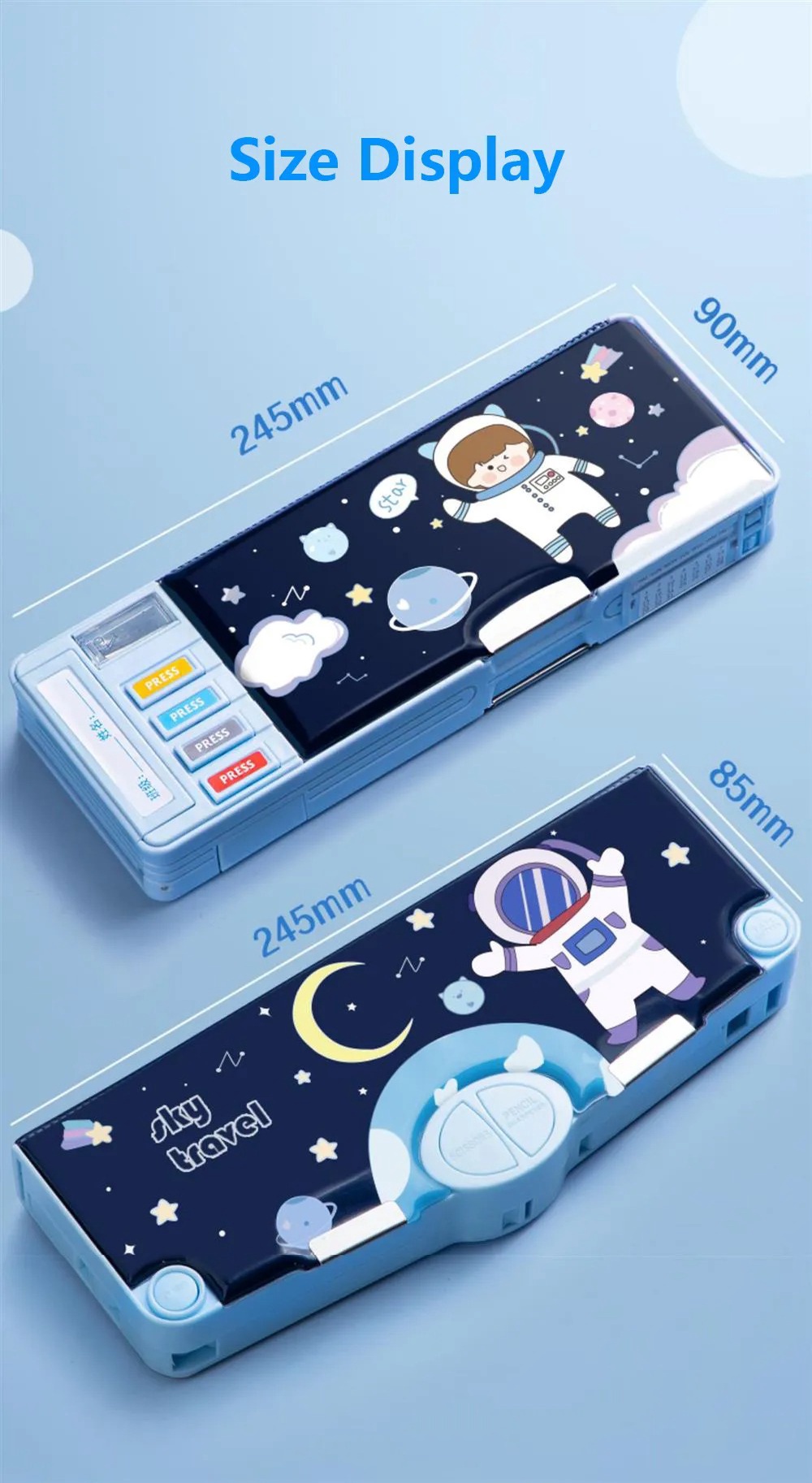 Pencil Box Cartoon Pencil Case Stationery Box Multifunctional Pencil ...