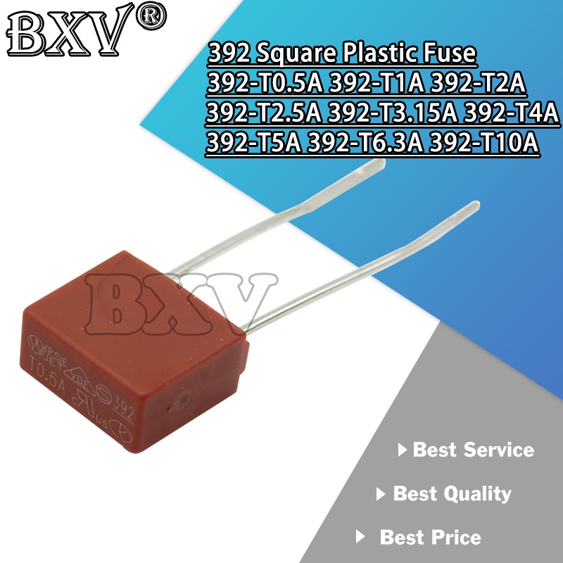 10PCS 392 Fuse 2A 1A 3.15A 4A 5A 6.3A 250V Square Plastic Fuse T2A Lcd Tv Power Board Commonly ...