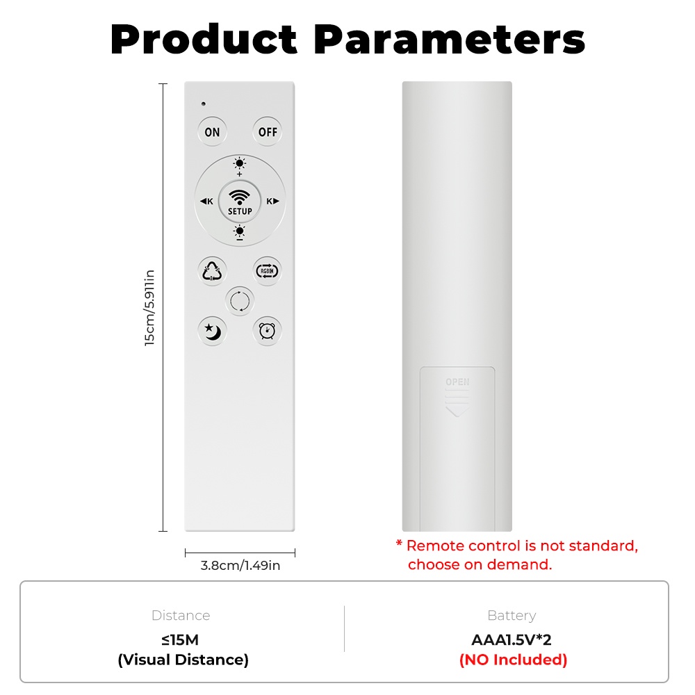 SMATRUL Tuya Wifi Smart Ceiling Light Led Bulb RGBCW 24W Dimmable Light ...