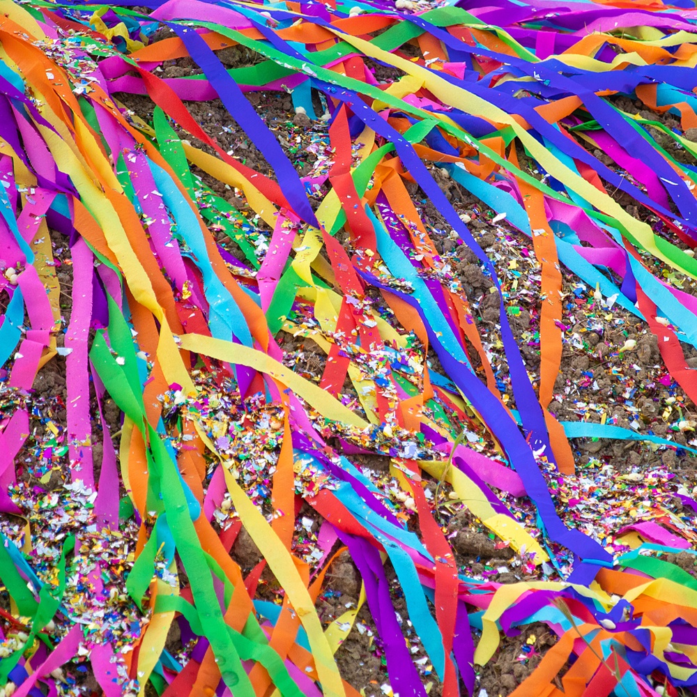 Fireworks Paper Ribbon / Colorful Hand Throw Streamer / Wedding ...