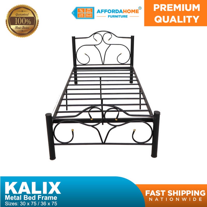 KALIX METAL BED FRAME Bed Metal Powder Coated Low Platform Bed Frame ...
