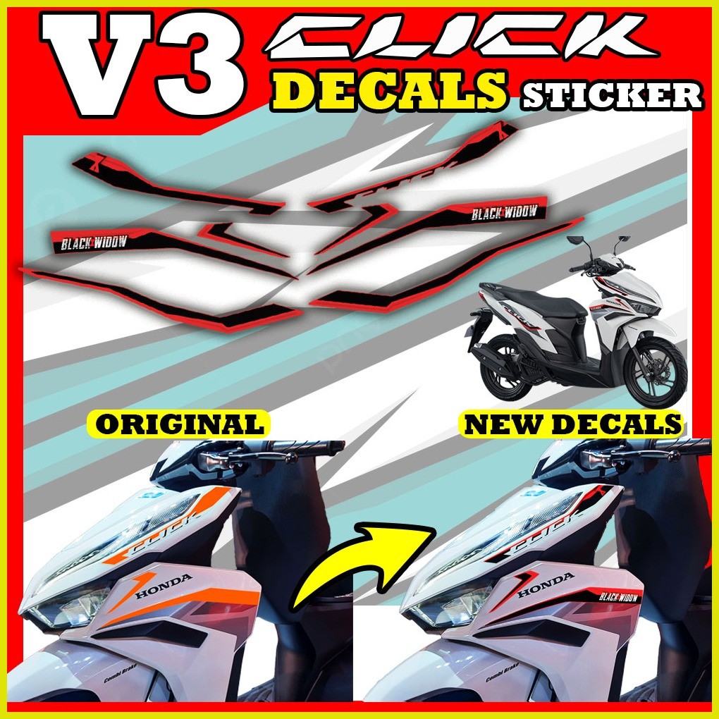 ☂ HONDA CLICK V3 DECALS STICKER / CLICK V3 DECALS STICKER / HONDA CLICK ...