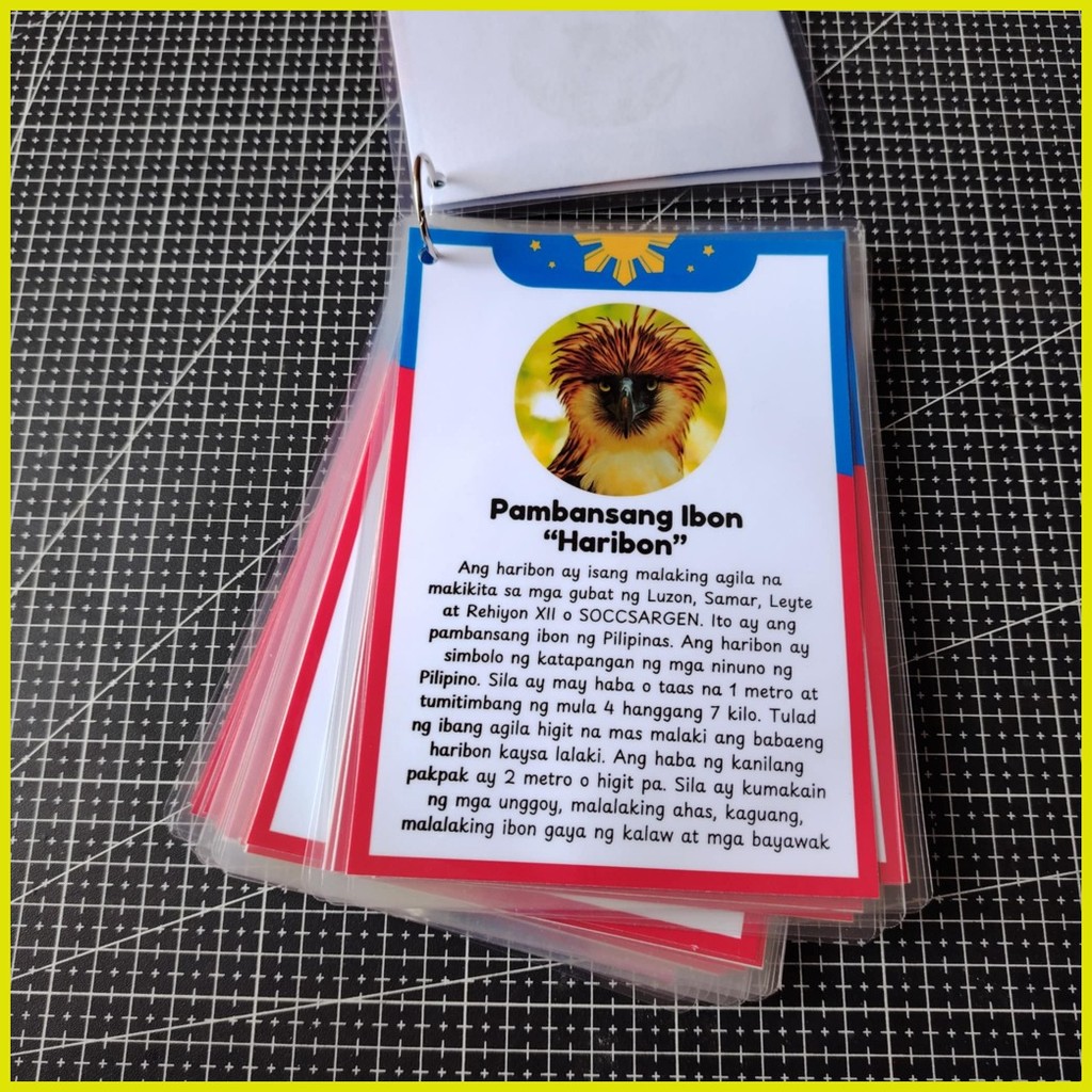 ⊕ Mga Pambansang Sagisag ng Pilipinas Laminated Flashcards for ...
