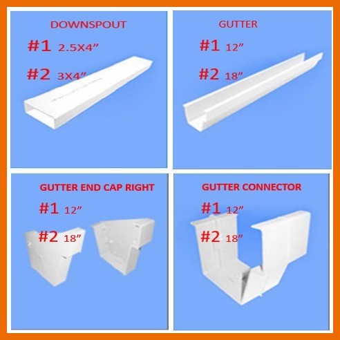 Atlanta Duracon gutter , downspout and fittings 2.5x4 and 3x4 sold per ...